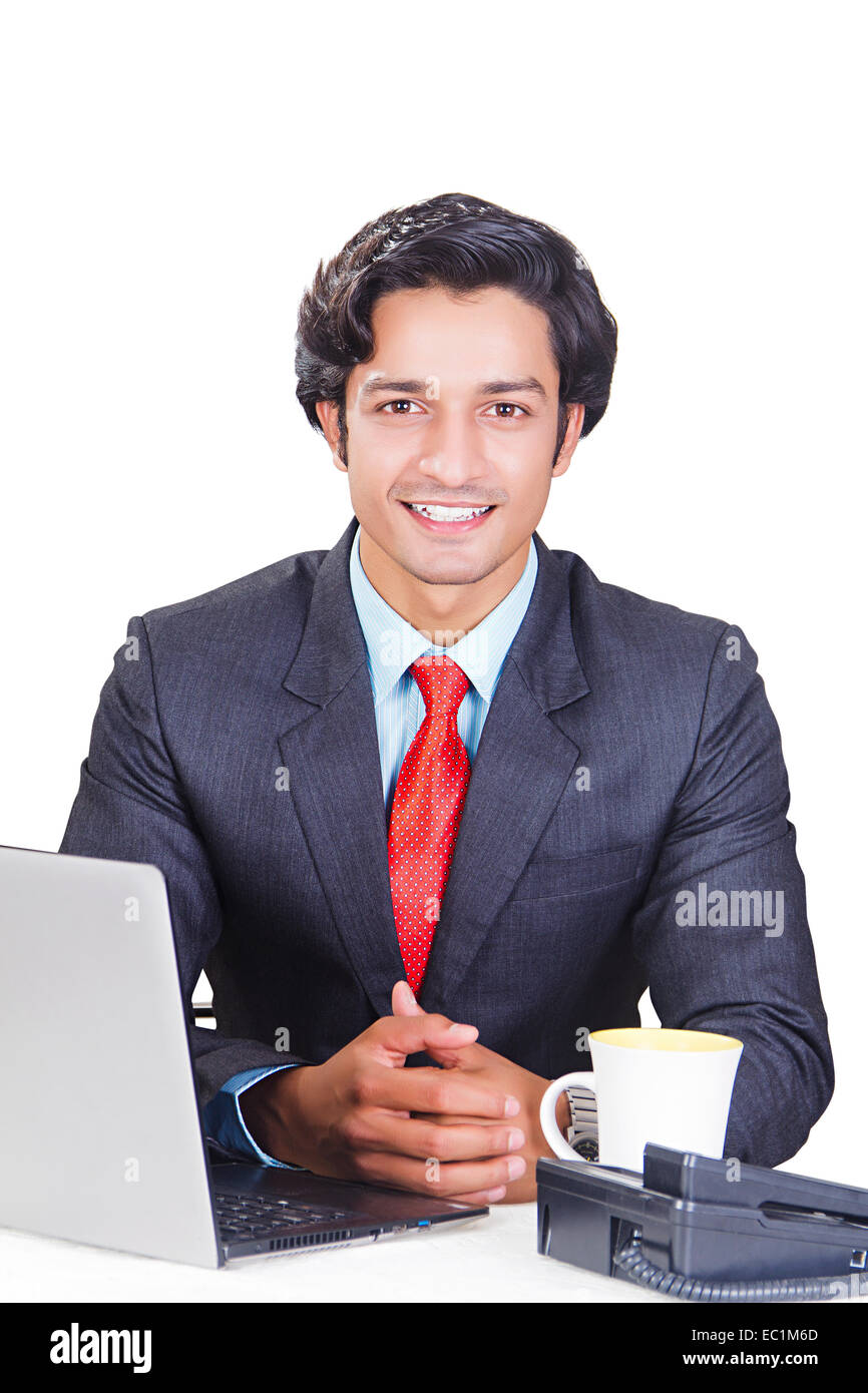 indian Business man office Working Stock Photo - Alamy