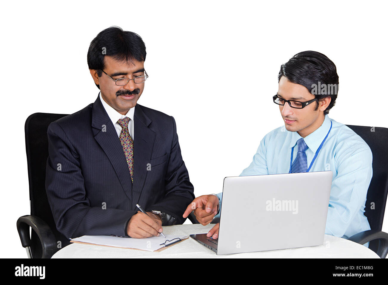 indian Business man with Accountant Stock Photo - Alamy