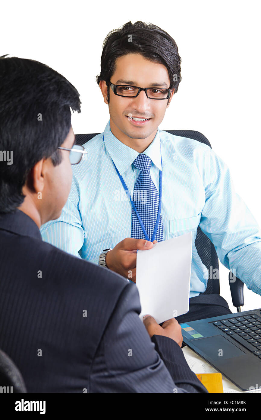 indian Business man with Accountant Stock Photo - Alamy