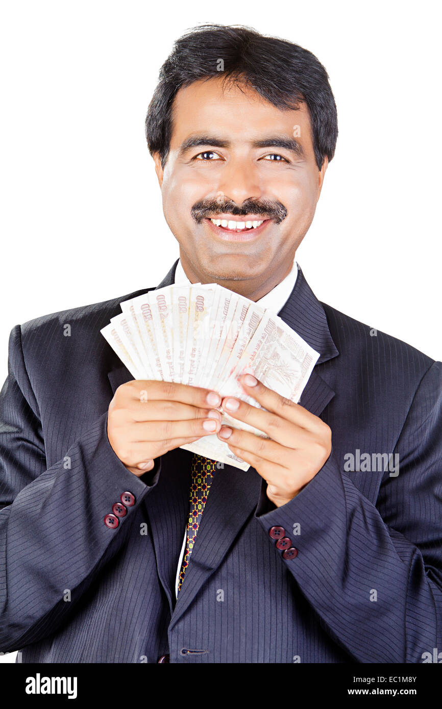 indian Business man saving money Stock Photo - Alamy
