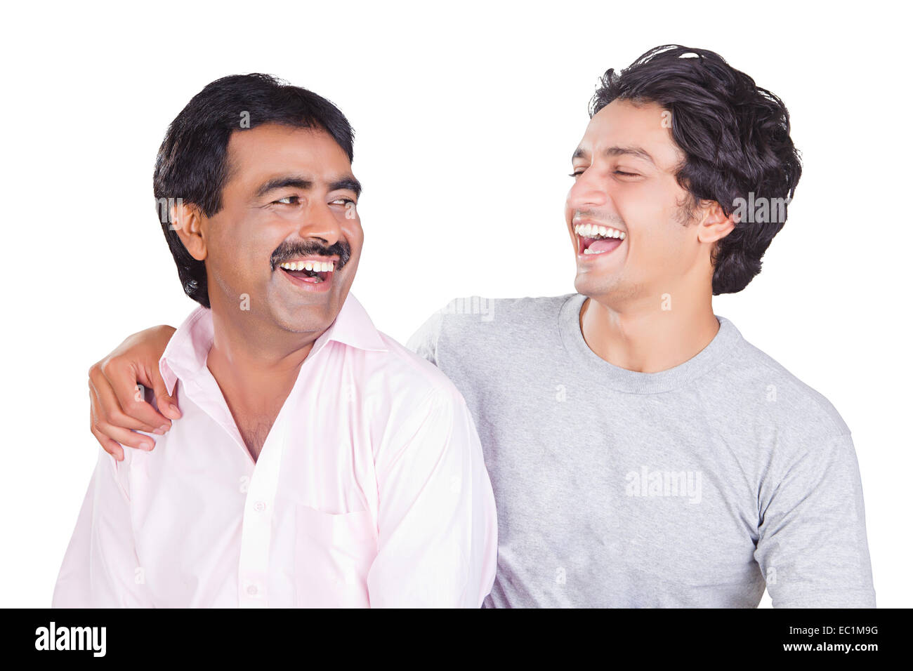 indian Family Father with son Stock Photo - Alamy