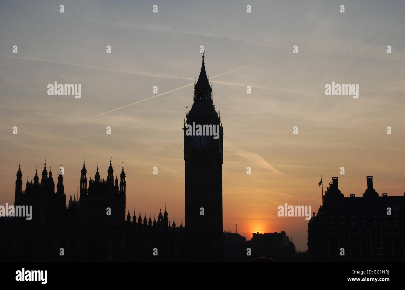 London skyline at sunset Stock Photo - Alamy