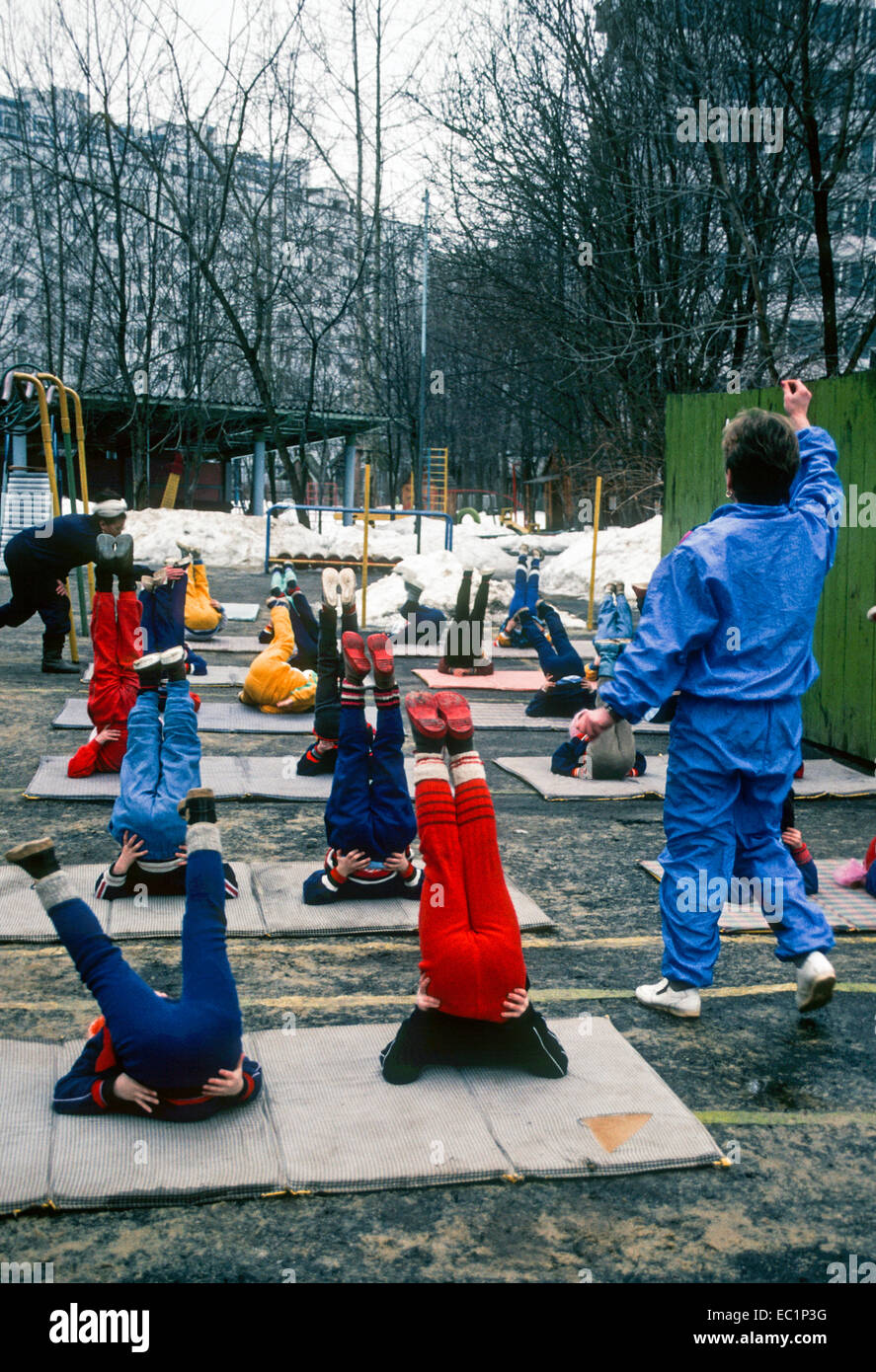 Children exercise outside in all weather in Kindergarten #44 in St ...