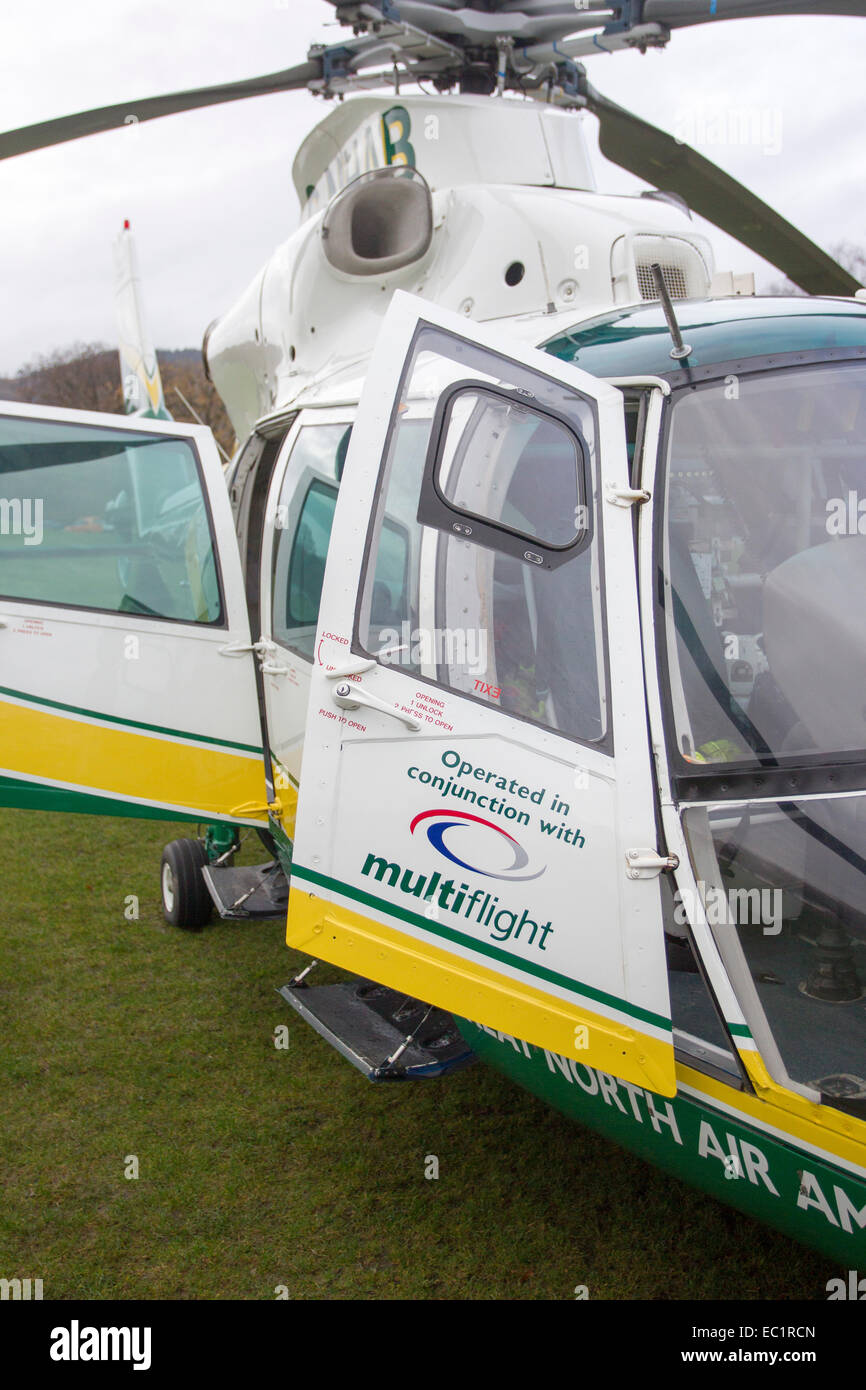 The Great North Air Ambulance Service (GNAAS) helicopter aircraft At ...