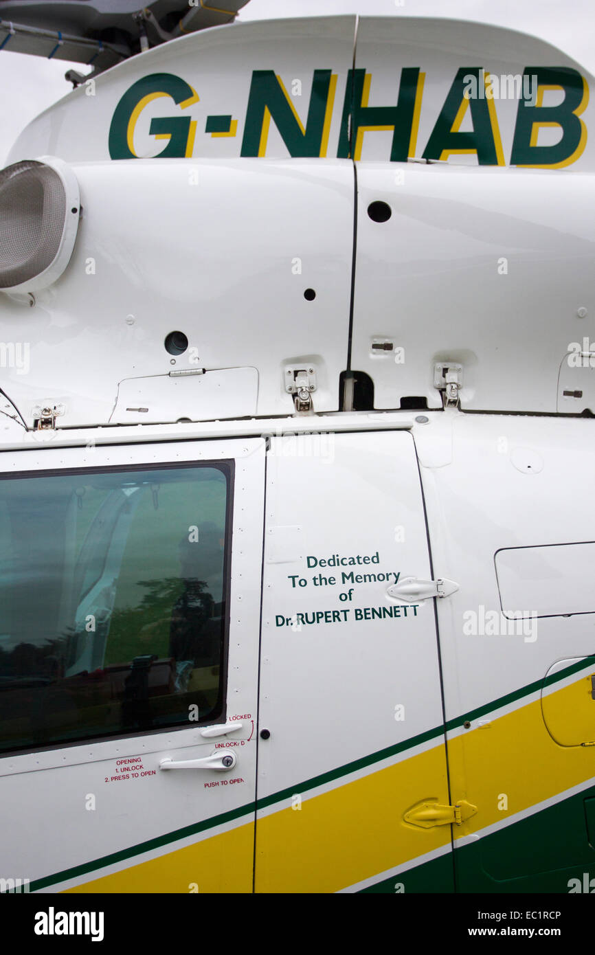 The Great North Air Ambulance Service (GNAAS) helicopter aircraft At ...