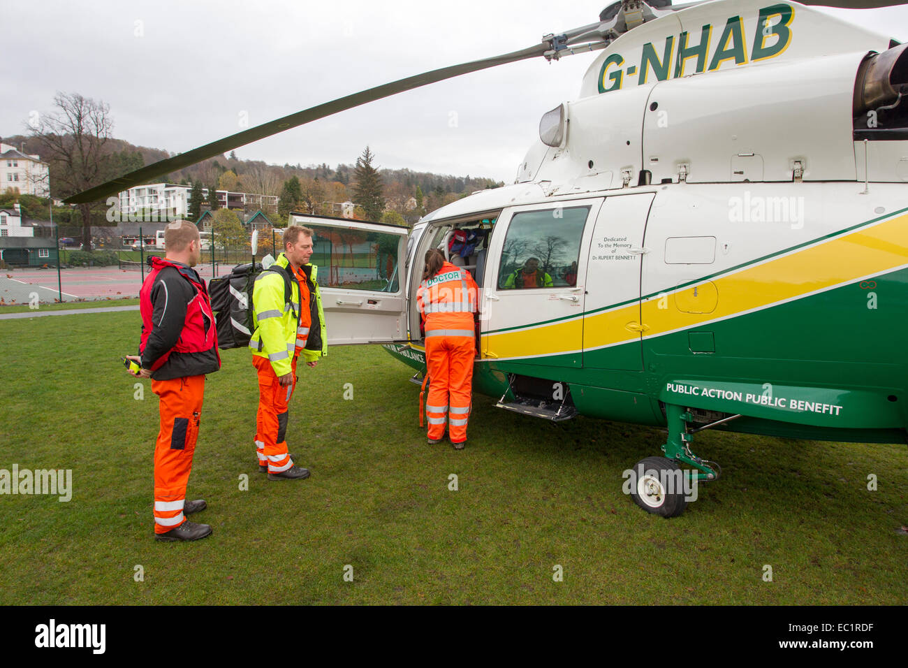 The Great North Air Ambulance Service (GNAAS) helicopter aircraft At ...
