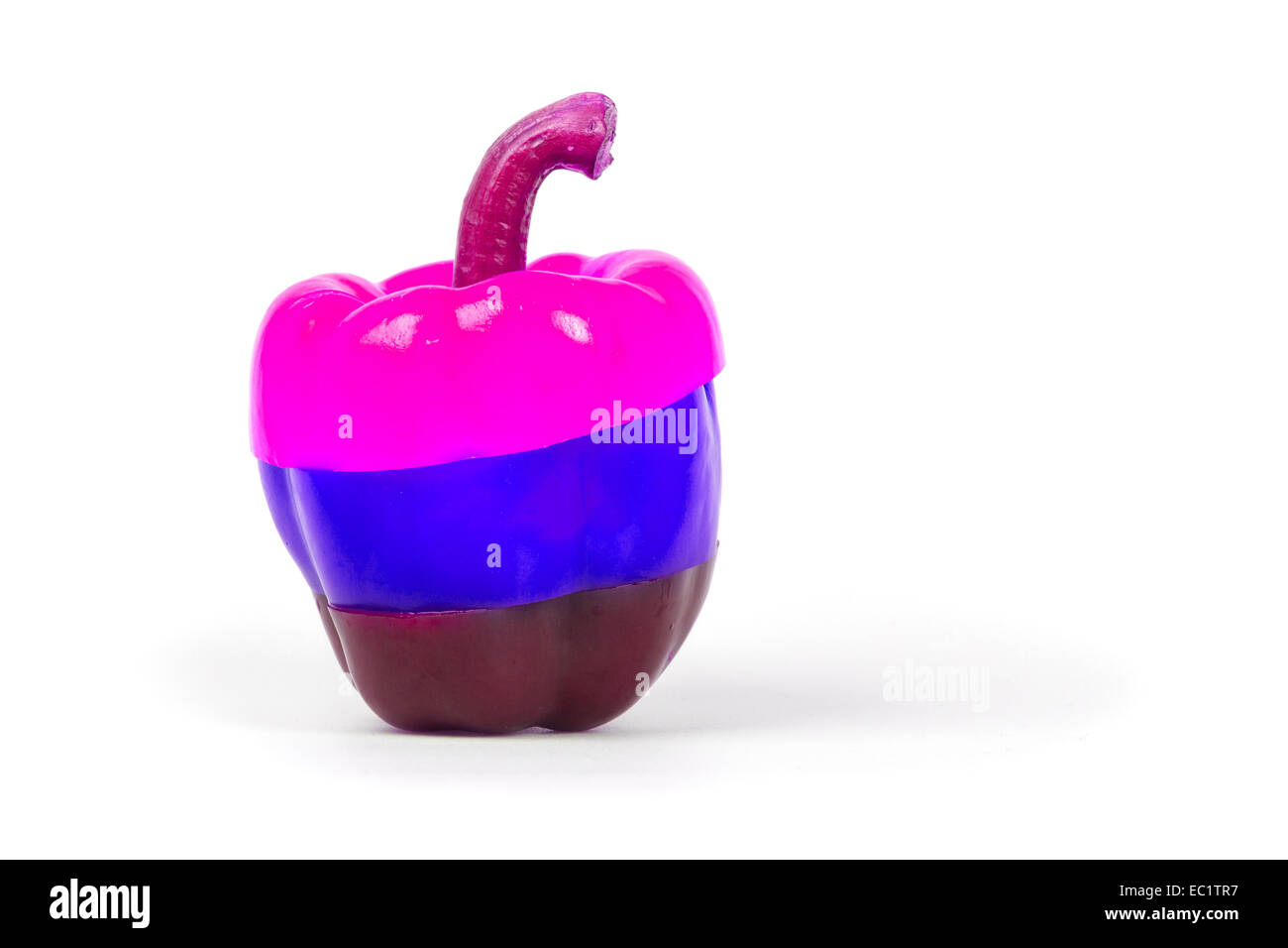 Neon colored pepper isolated on a white background Stock Photo - Alamy