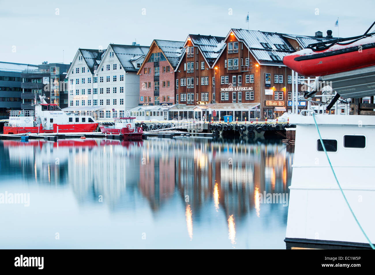 Port, Tromsoysundet, Tromso, Troms, Norway Stock Photo - Alamy