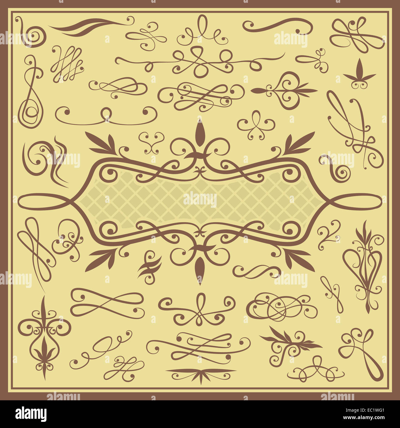 Vector set of hand drawn design elements Stock Photo - Alamy