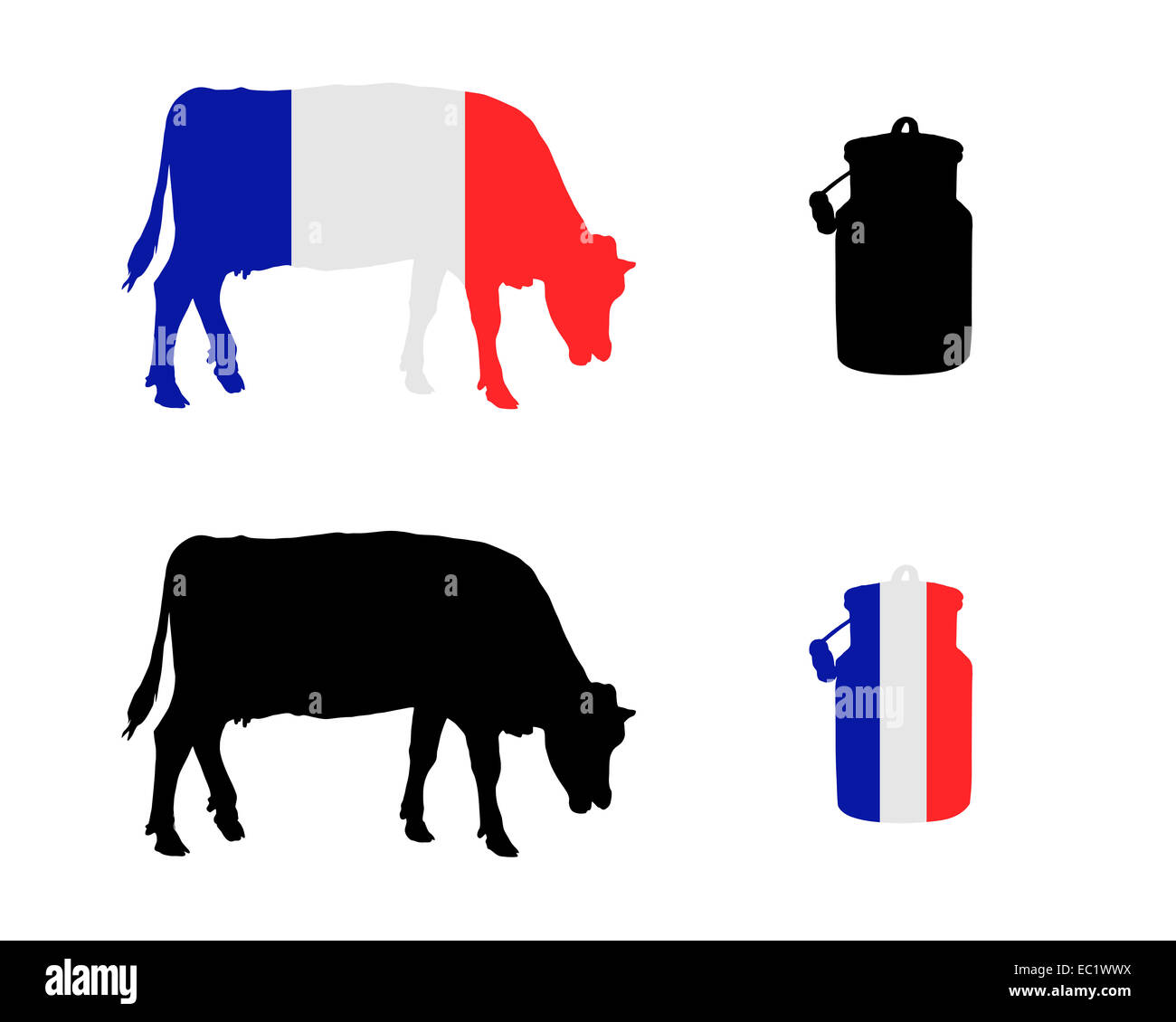 French milk cow Stock Photo - Alamy