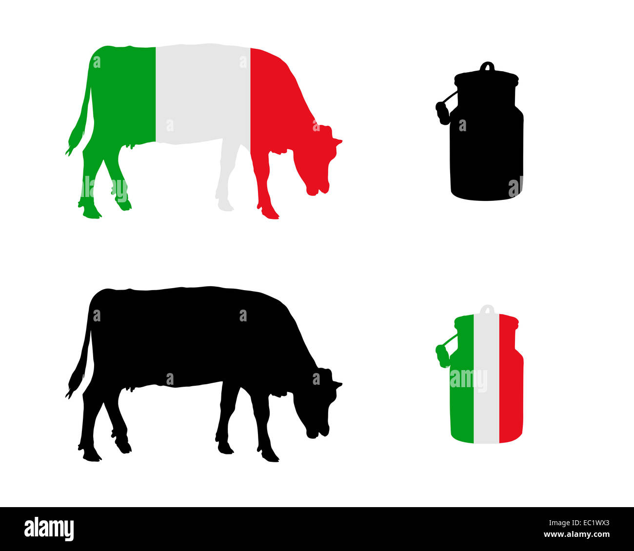 Italian milk cow Stock Photo - Alamy