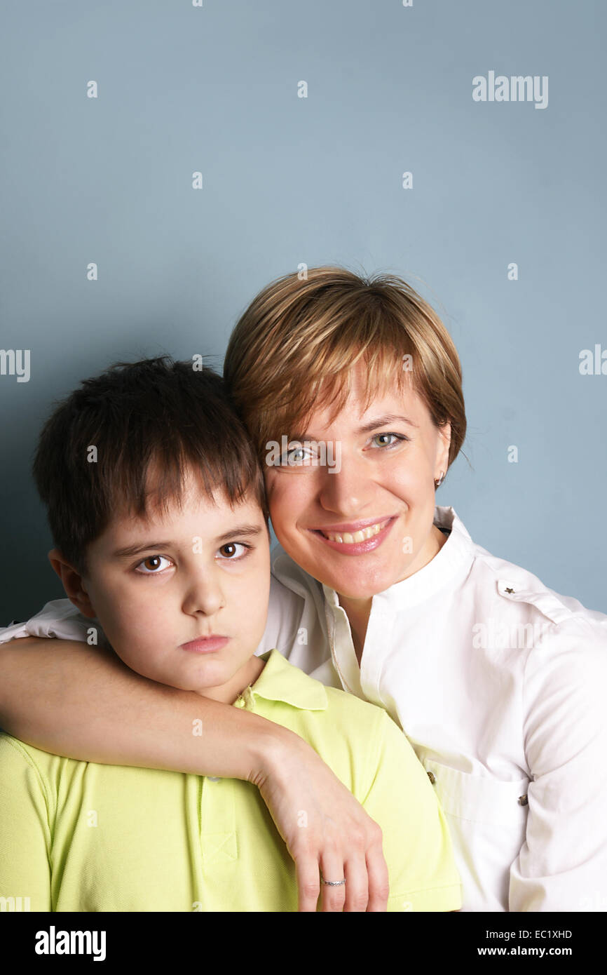 Mother and Son Stock Photo - Alamy