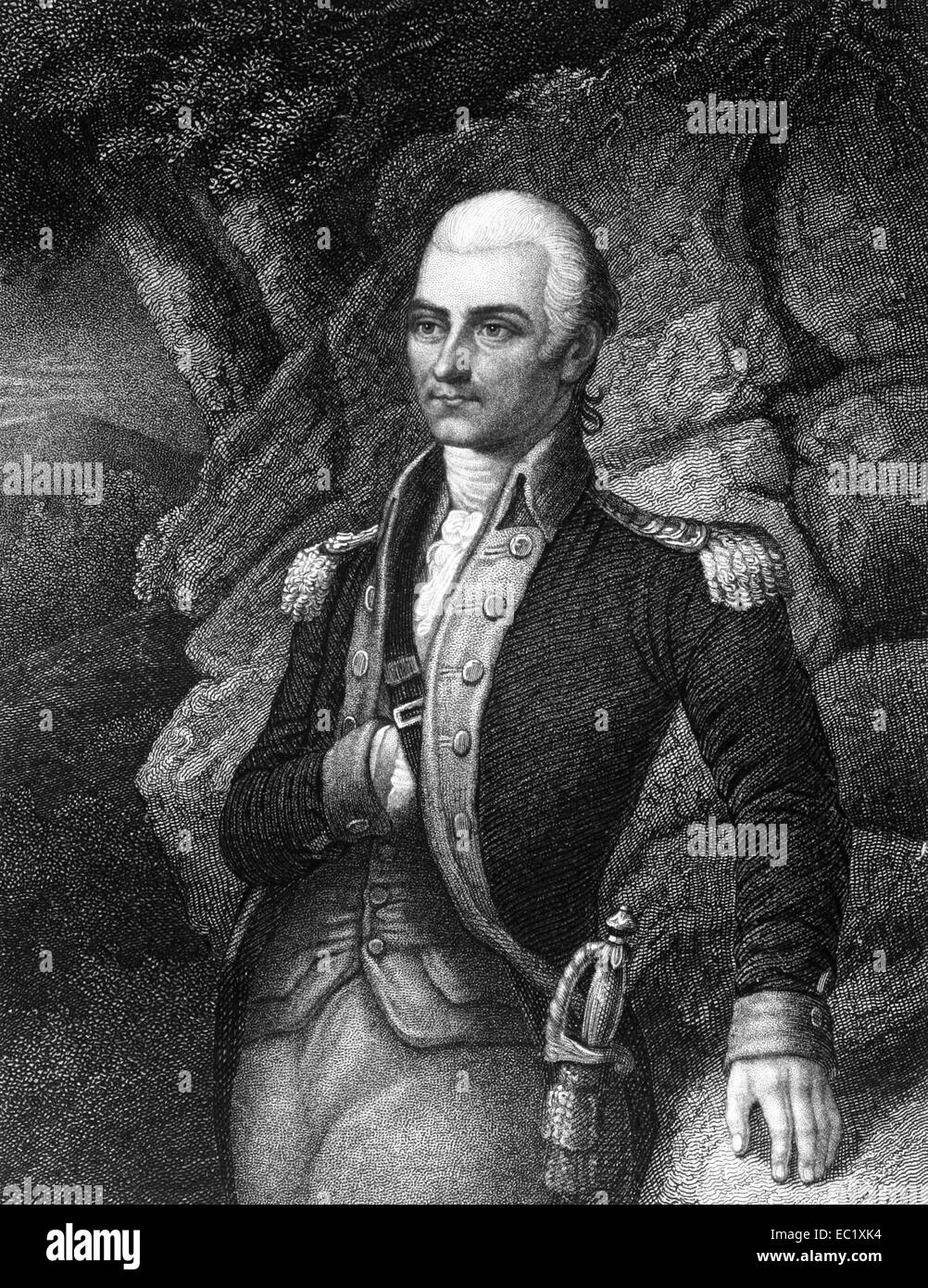 Francis Barber (1750-1783) on engraving from 1835. Colonel in the ...