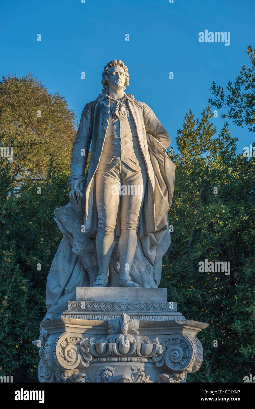 Goethe Monument, marble, 1904, sculptor Gustav Eberlein, Pinciano, Rome ...