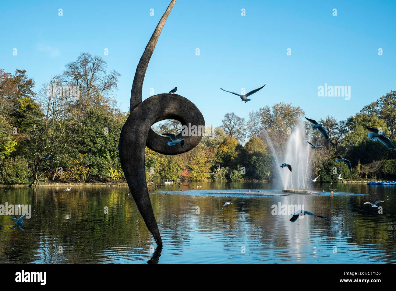London UK scenic pretty Victoria park hackney art Stock Photo - Alamy