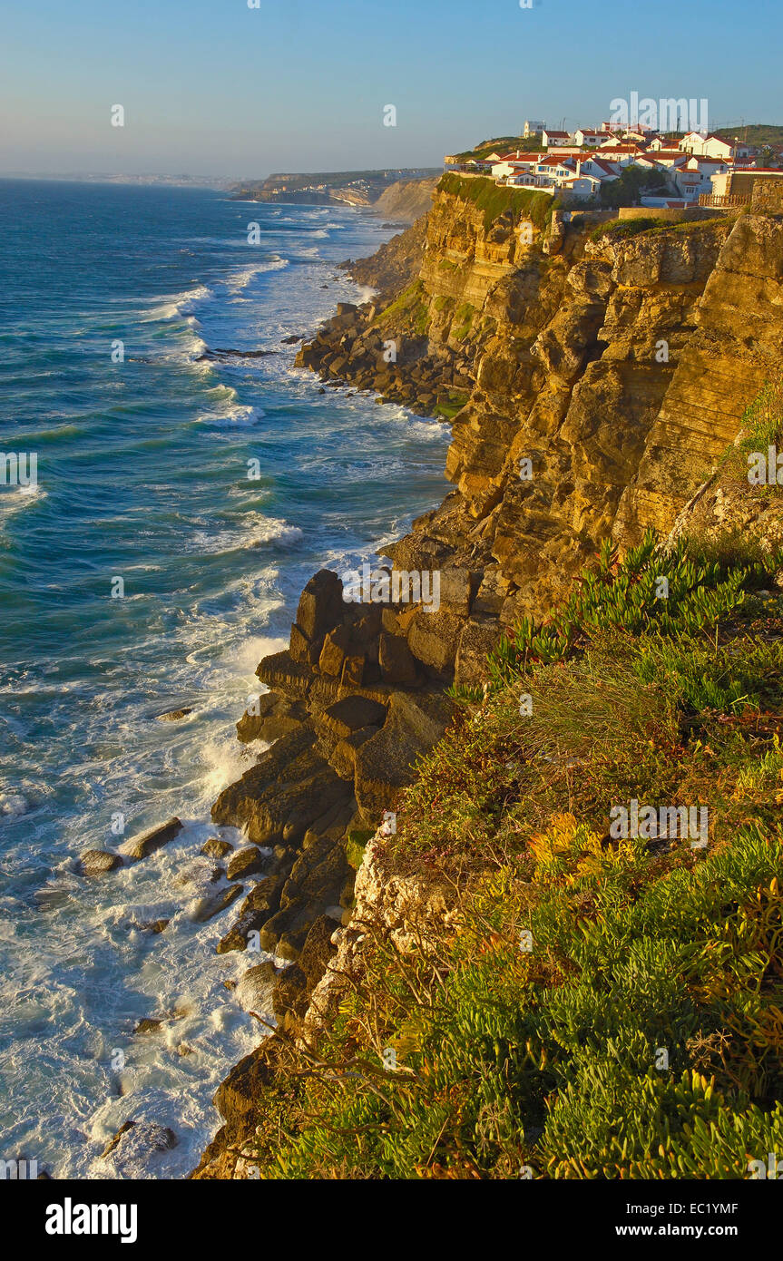 Azenhas do Mar, Lisbon district, Sintra coast, Portugal, Europe Stock ...
