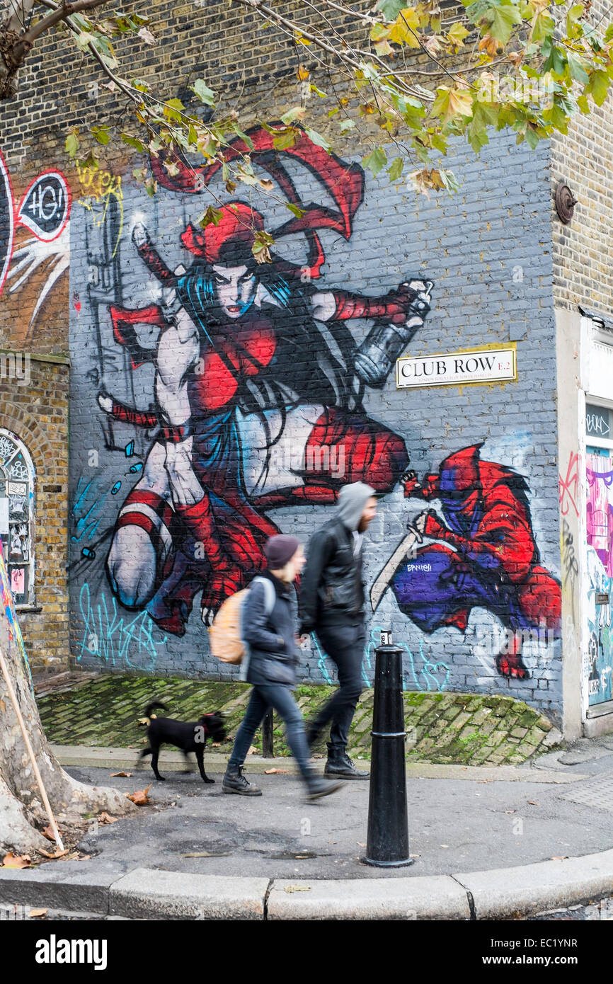 Mural, Brick Lane area, London, United Kingdom Stock Photo - Alamy