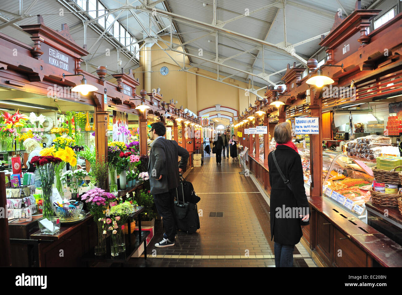 Old Market Hall Vanha kauppahalli, Helsinki, Finland Stock Photo - Alamy