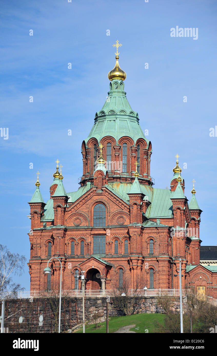 Uspenski Cathedral, Finnish Orthodox Church, 1868 brick building ...