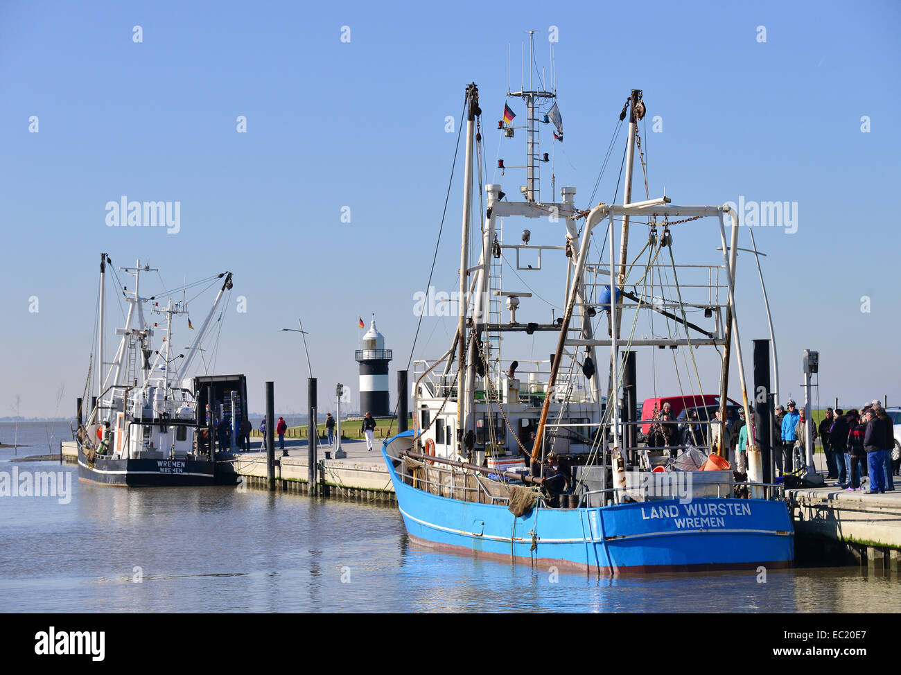 Cutters in the harbour with Kleiner Preuße or Little Prussian ...