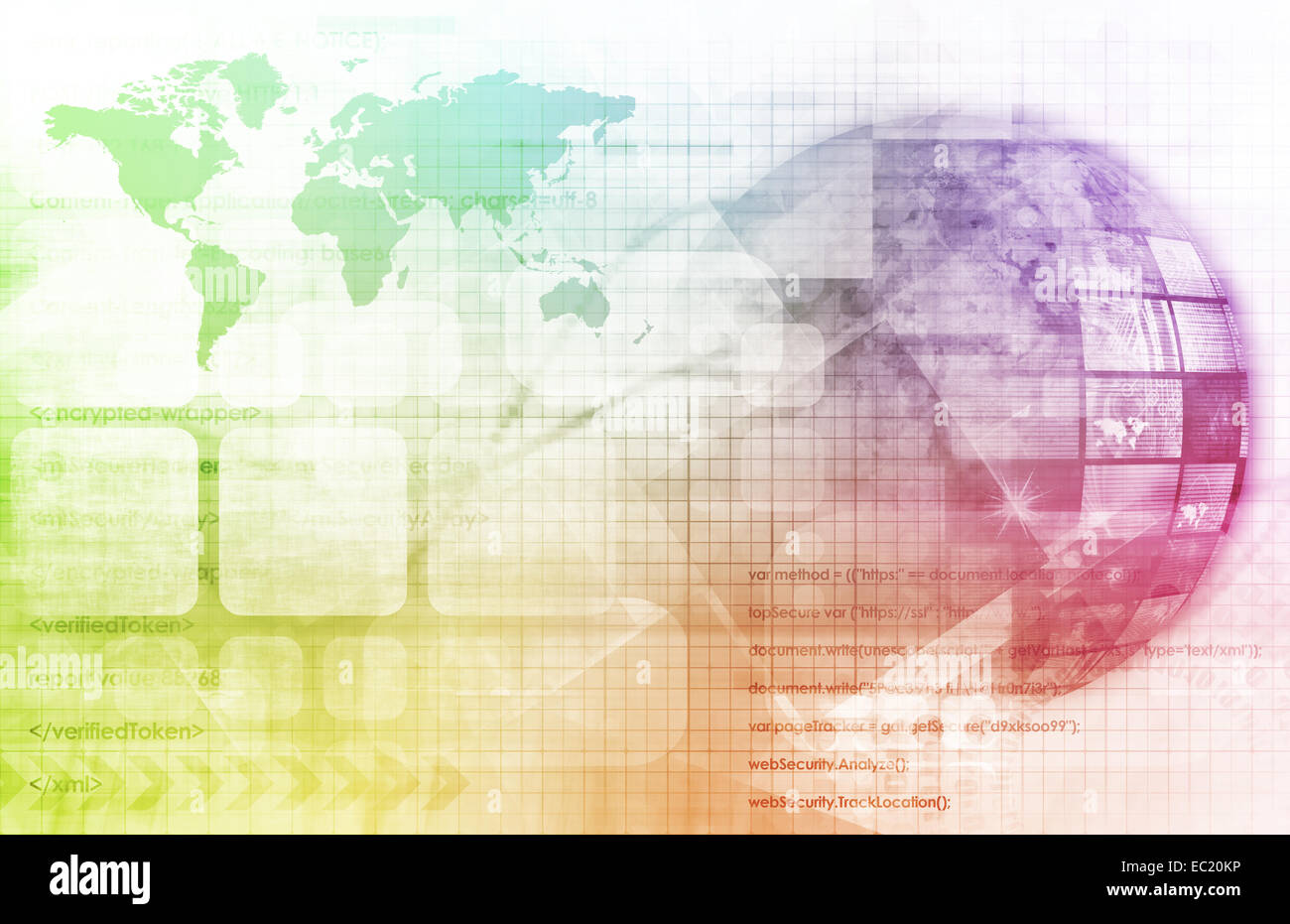 Digital Globe with Interconnected Multimedia Nodes as Art Stock Photo ...