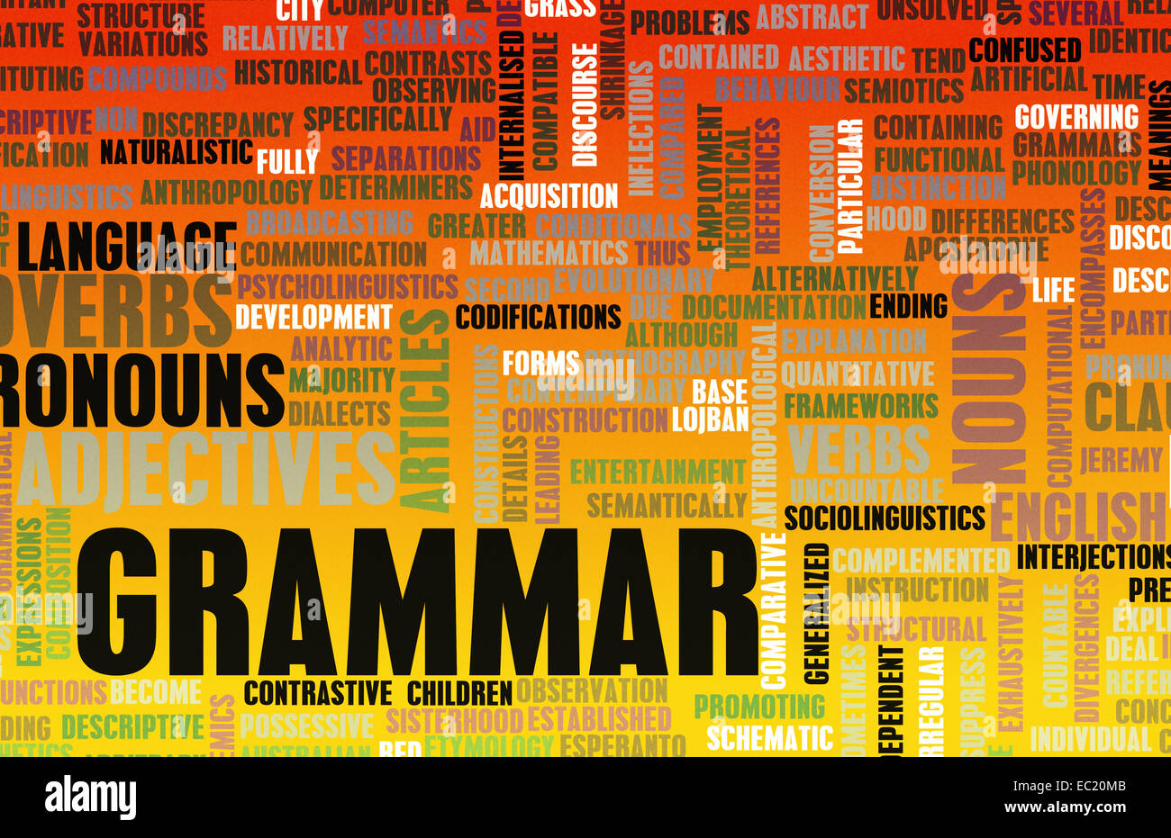 Grammar Learning Concept and Better English Art Stock Photo - Alamy