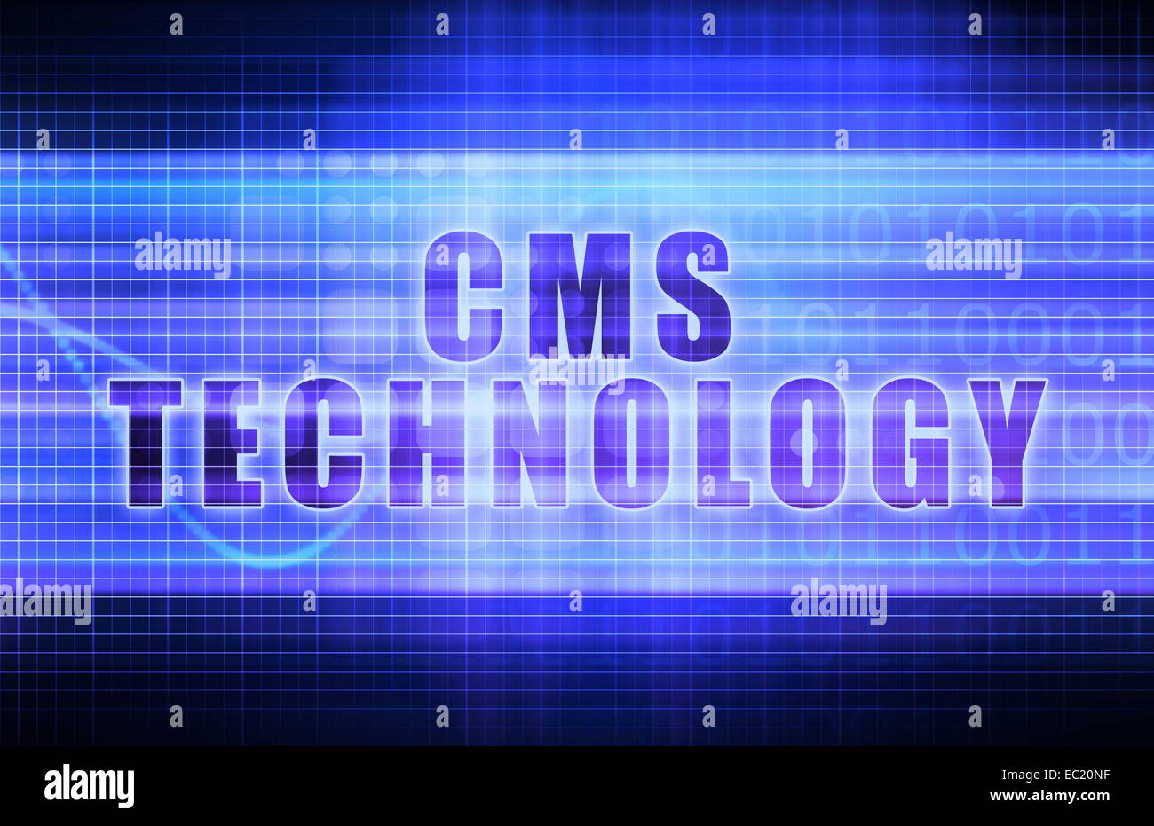 CMS Technology on a Tech Business Chart Art Stock Photo - Alamy