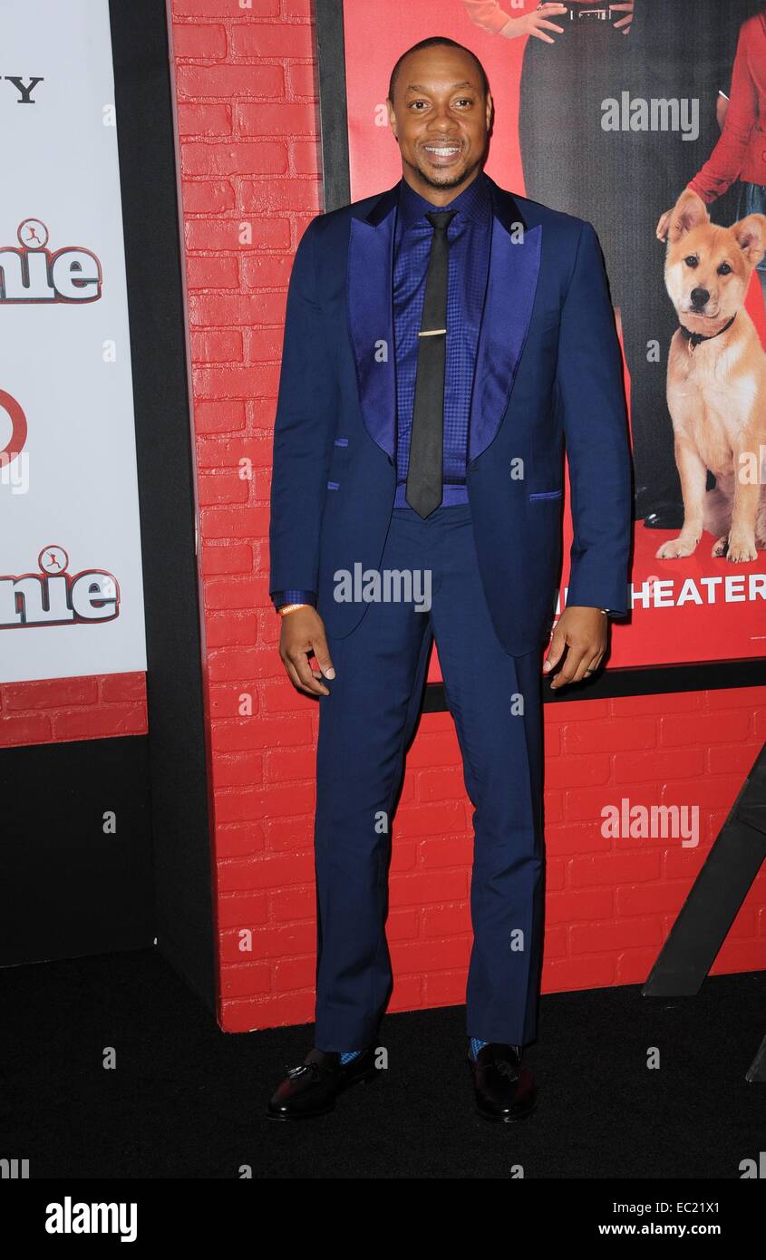 Dorian Missick at arrivals for ANNIE Premiere, Ziegfeld Theatre, New ...