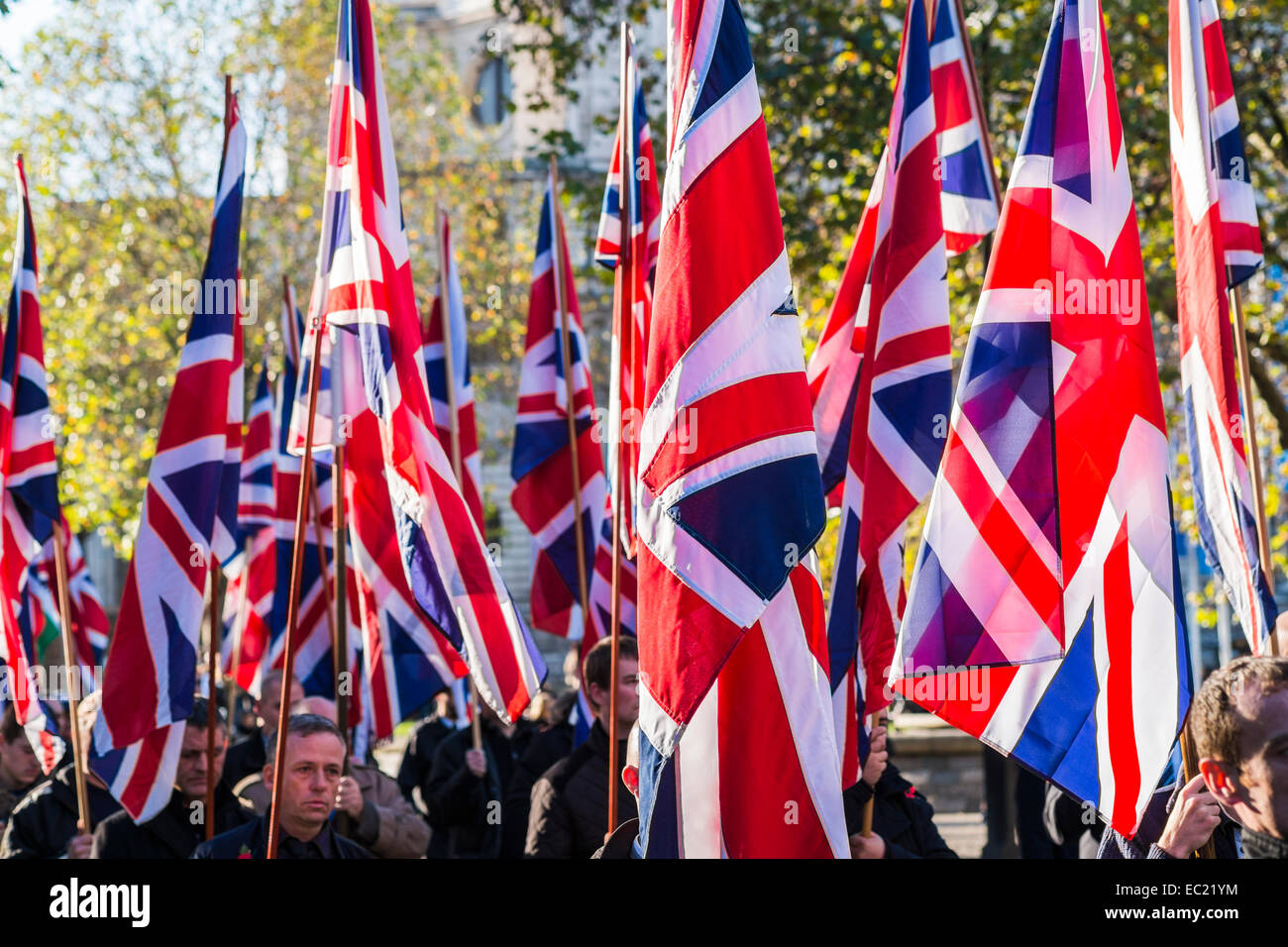 National Front march for Remembrance Sunday - London Stock Photo - Alamy