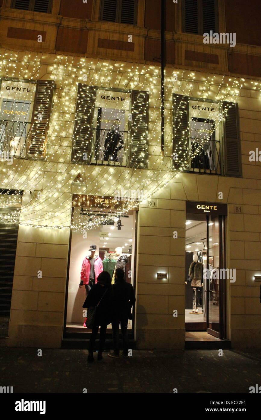 Rome, Italy. 7th December, 2014. Christmas lights and shopping in the ...
