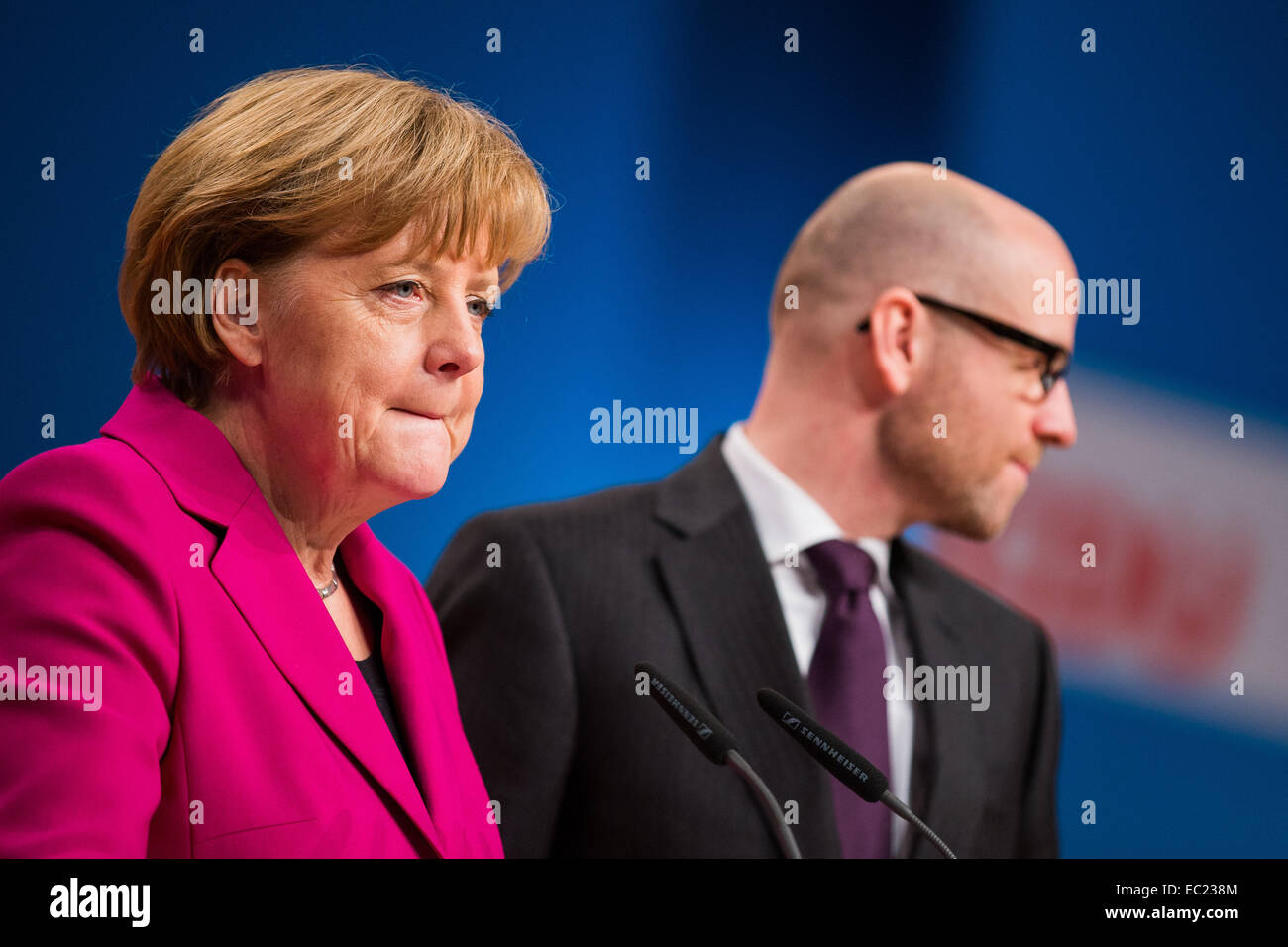 Cologne, Germany. 08th Dec, 2014. Chancellor Angela Merkel and ...