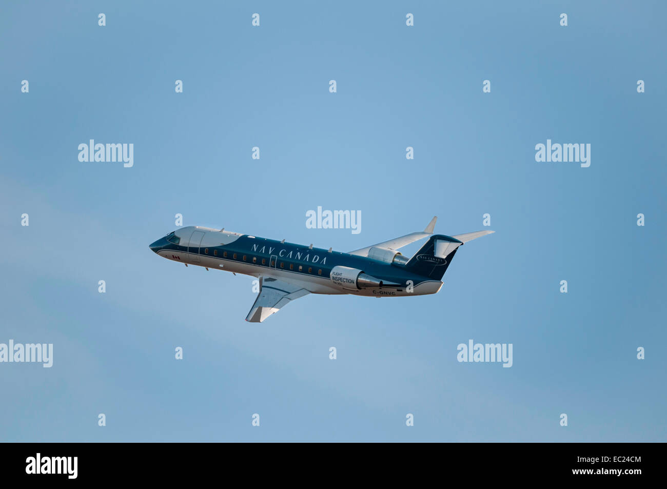 Nav Canada CRJ200 jet ILS performing a flight path inspection over ...