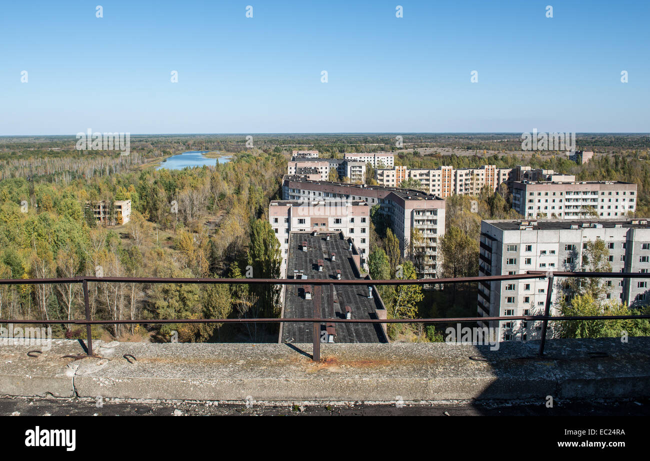 view from 16-storied block of flats roof on Heroes of Stalingrad St in ...