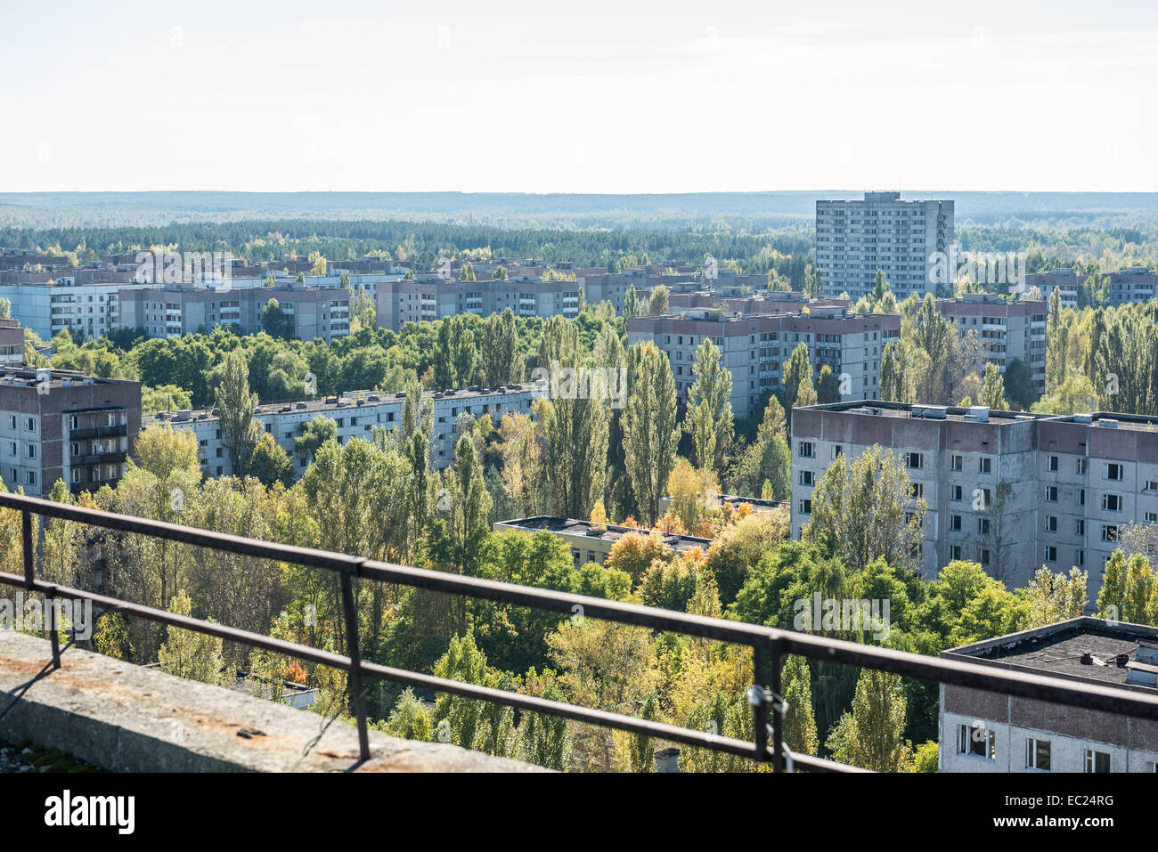 view from 16-storied block of flats roof on Heroes of Stalingrad St in ...