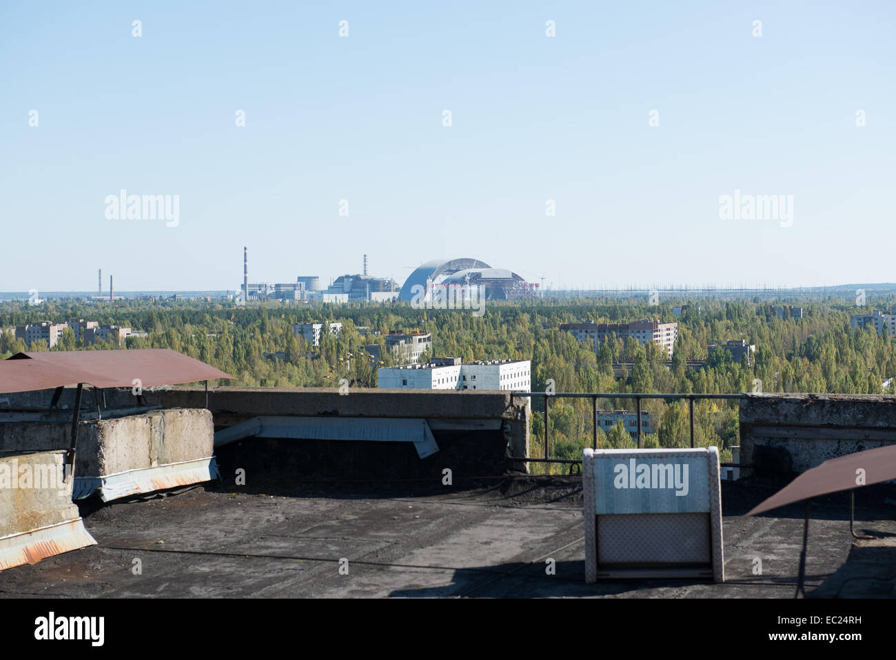 view from 16-storied block of flats roof on Heroes of Stalingrad St in ...