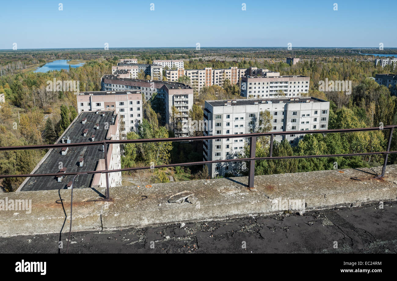 view from 16-storied block of flats roof on Heroes of Stalingrad St in ...