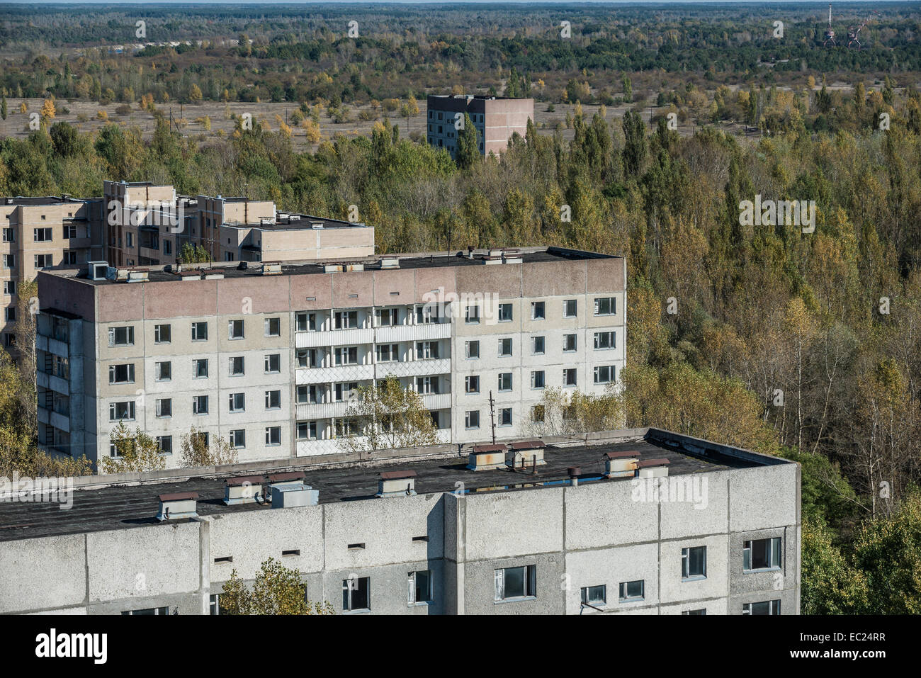 view from 16-storied block of flats roof on Heroes of Stalingrad St in ...