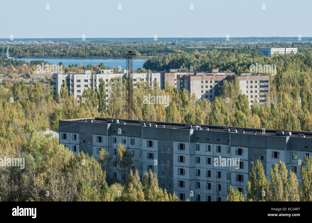 view from 16-storied block of flats roof on Heroes of Stalingrad St in ...