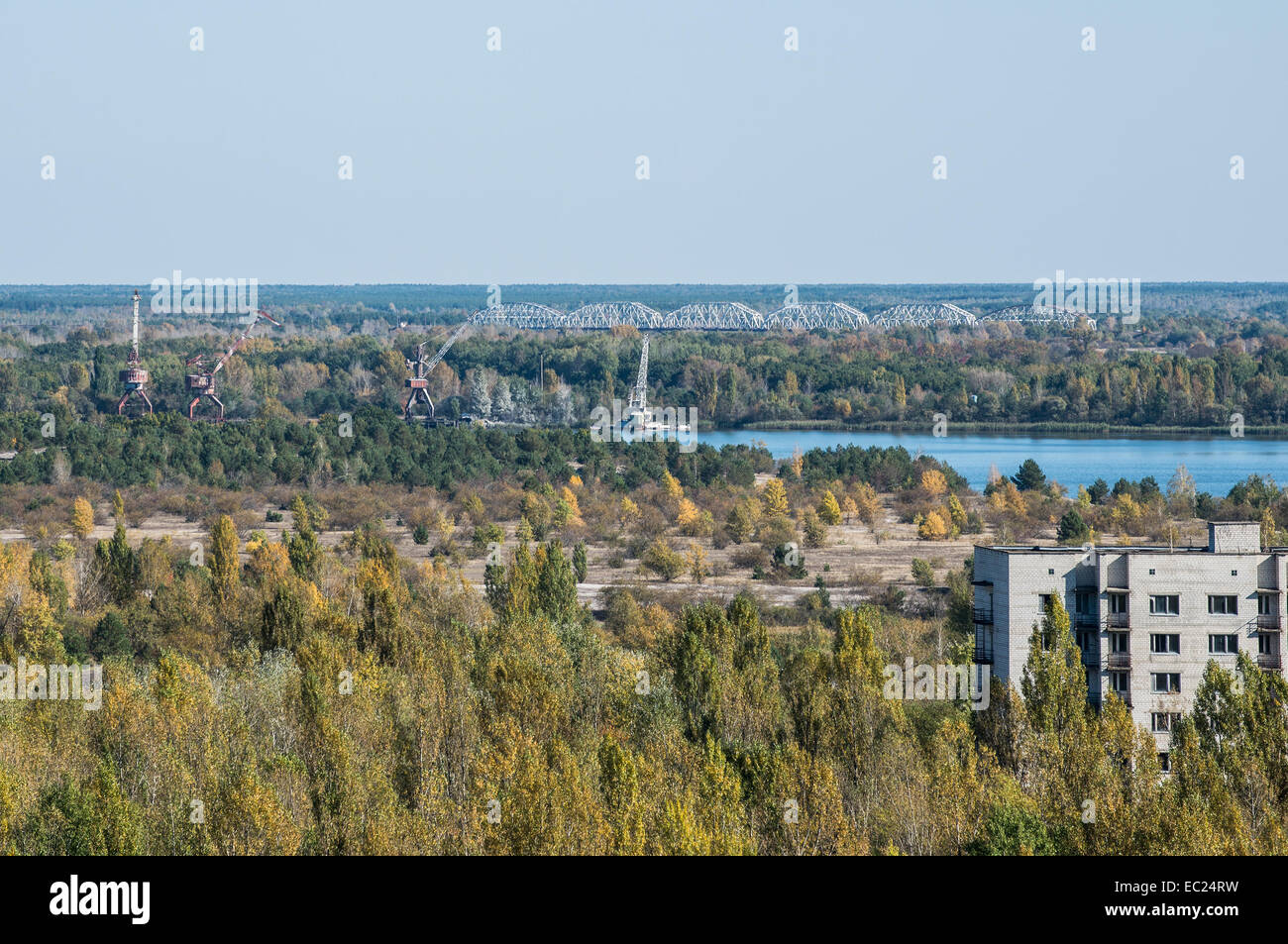 view from 16-storied block of flats roof on Heroes of Stalingrad St in ...