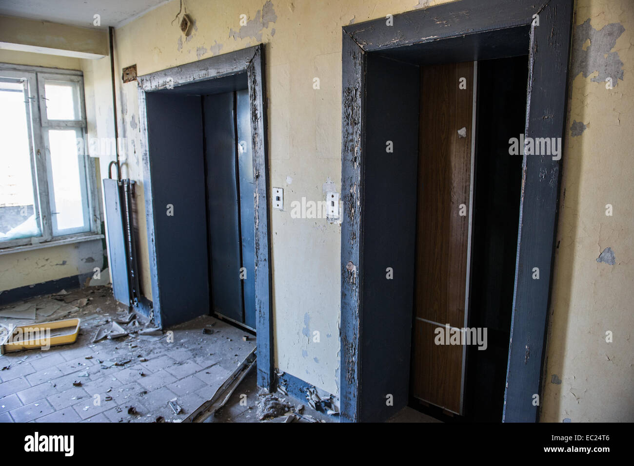 elevators in 16-storied block of flats on Heroes of Stalingrad St in ...
