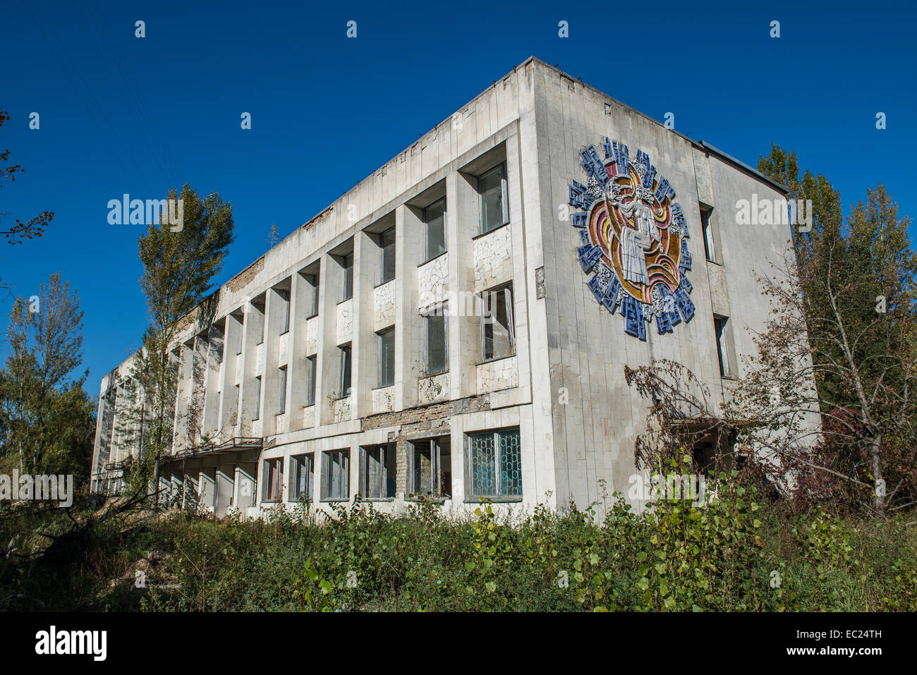 Post office in abandoned Pripyat city, Chernobyl Exclusion Zone ...