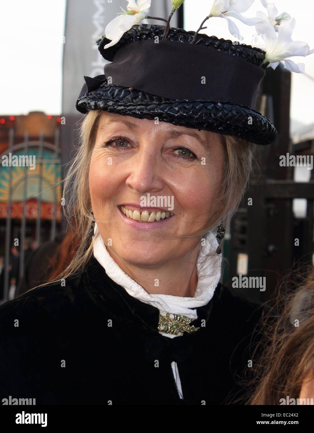 An unknown actress playing the part of a victorian lady at the yearly ...