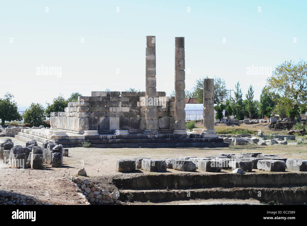 Ancient Lycian Letoo Temple, Letoon Antique Ancient City Ruins Lycia ...