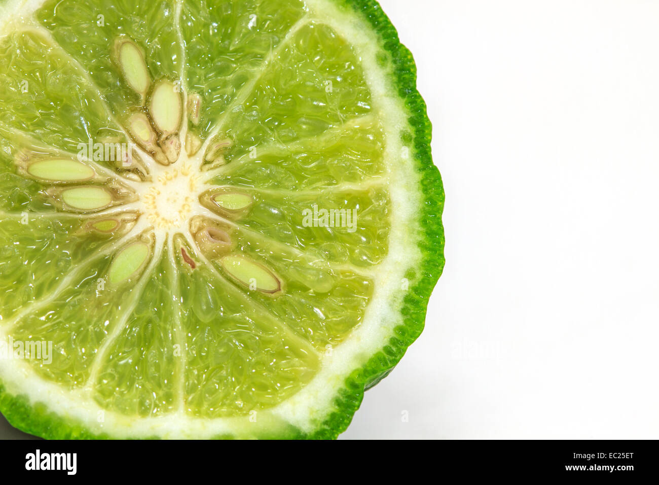 Bergamot isolated white background close up Stock Photo - Alamy