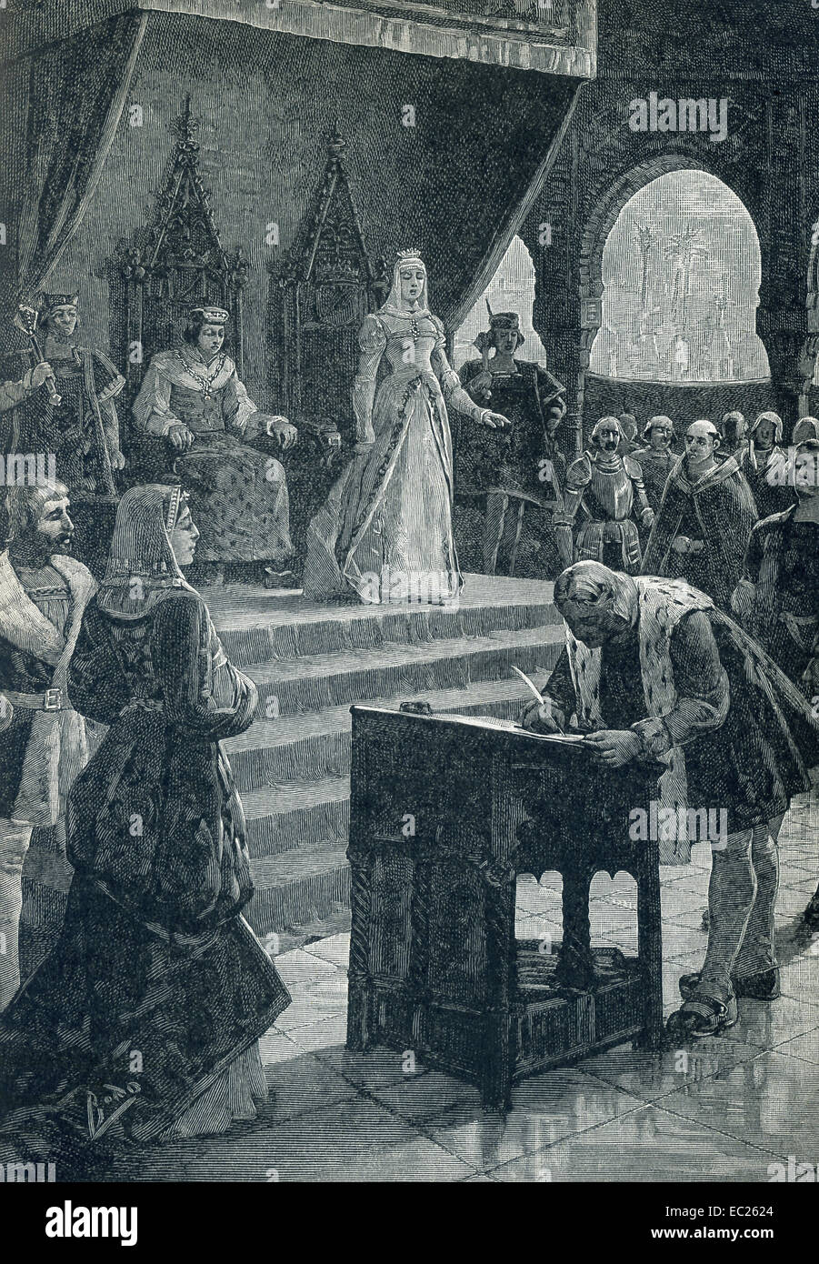 Christopher columbus queen isabella in hi-res stock photography and ...