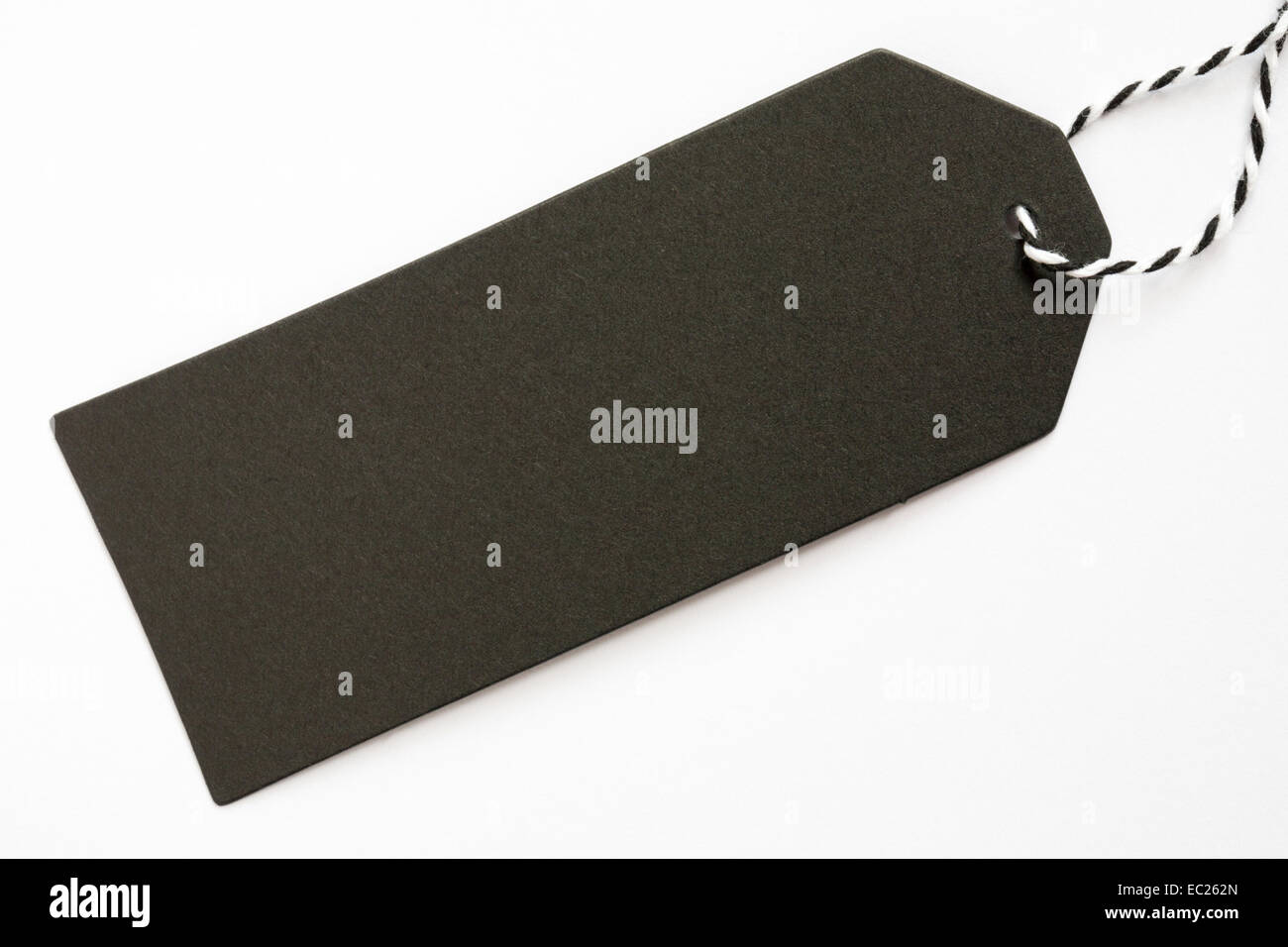 Blank black label for own message isolated on white background Stock ...