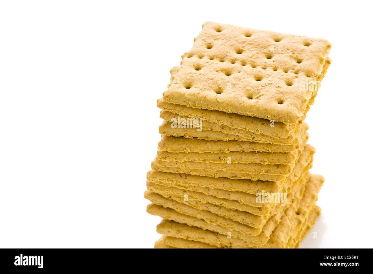 Stack of graham crackers on a white background Stock Photo - Alamy