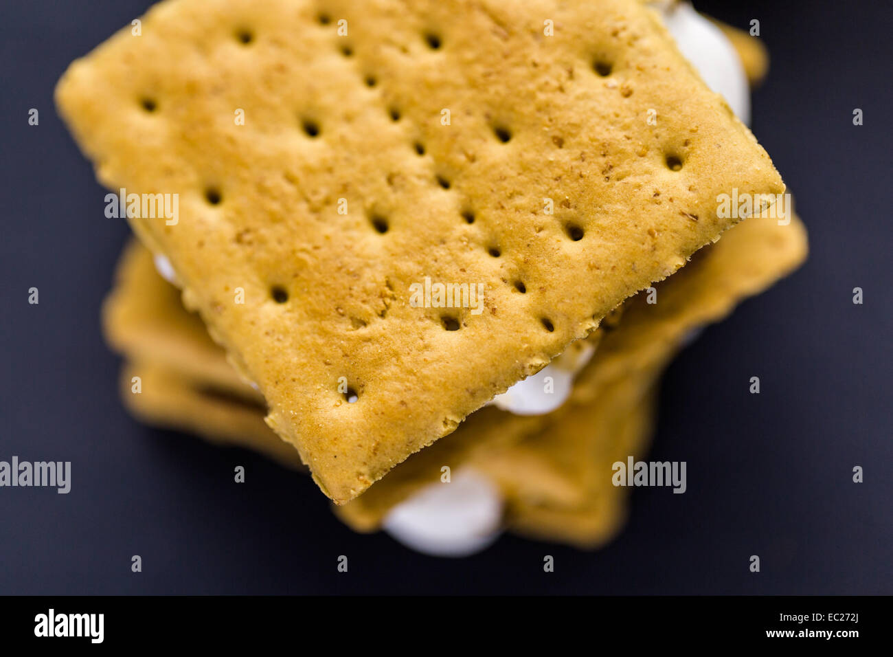Freshly toasted smores with large white marshmallows Stock Photo - Alamy