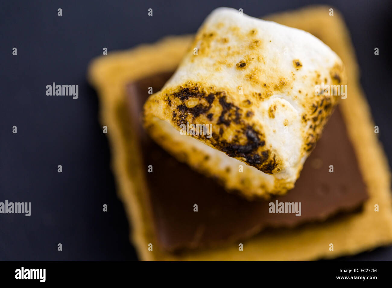 Freshly toasted smores with large white marshmallows Stock Photo - Alamy