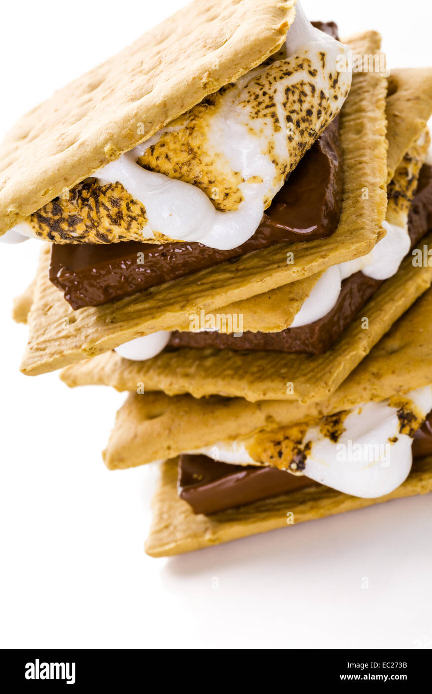 Freshly toasted smores with large white marshmallows Stock Photo - Alamy